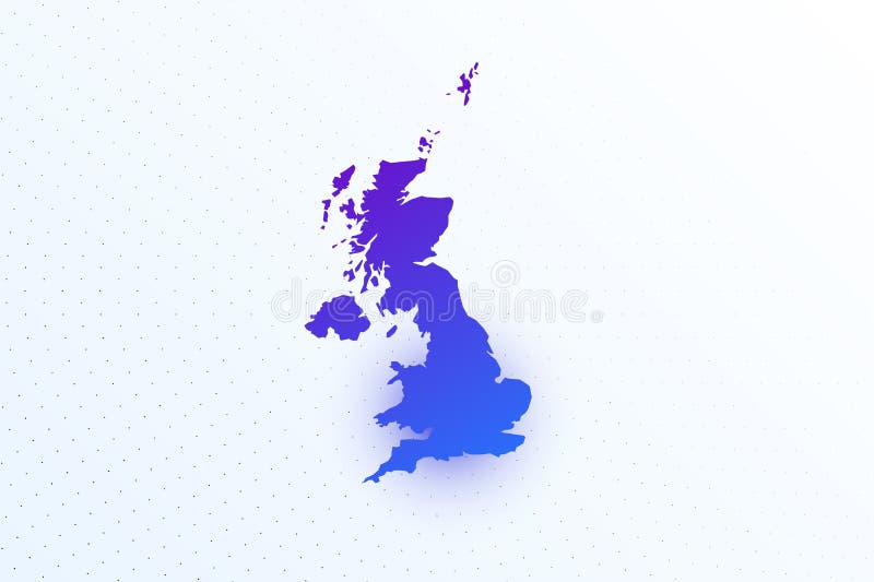 Map Icon of United Kingdom. Colorful Gradient Map on Light Background ...