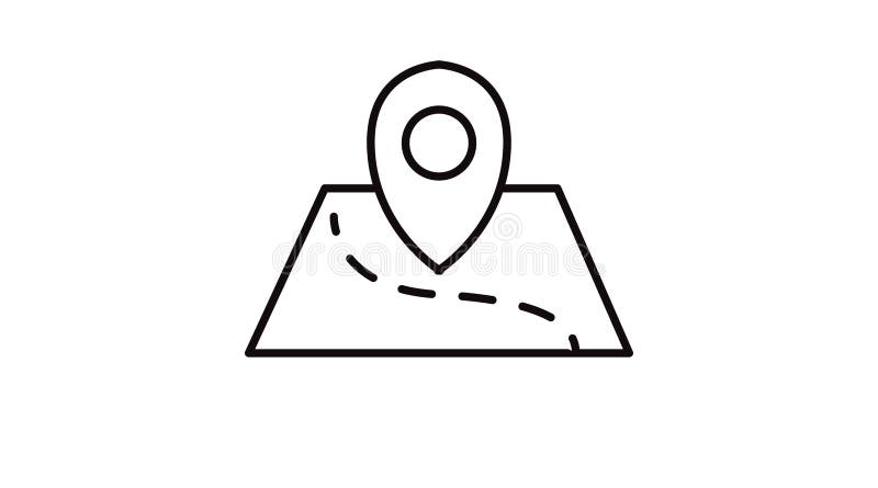 Map Icon. Vector Isolated Black and White Illustration Stock Vector ...