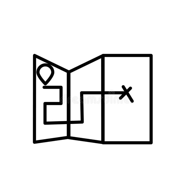 Map Icon Vector Isolated on White Background, Map Sign , Line or Linear ...