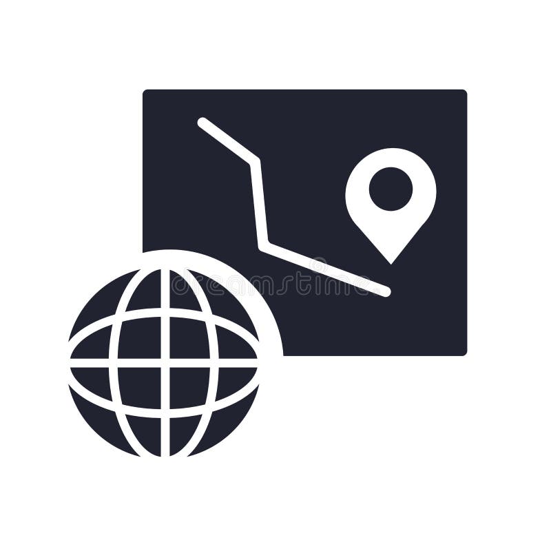 Map Icon Vector Sign and Symbol Isolated on White Background, Map Logo ...