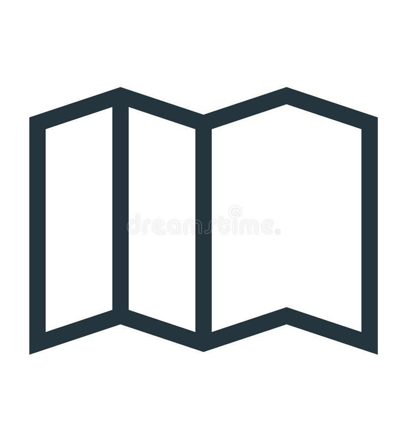 Map Icon Vector Sign and Symbol Isolated on White Background, Map Logo ...