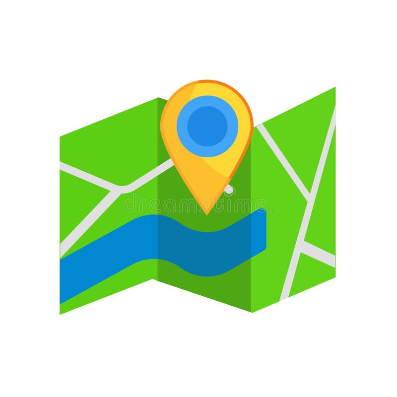 Map Icon Vector Sign and Symbol Isolated on White Background Stock ...