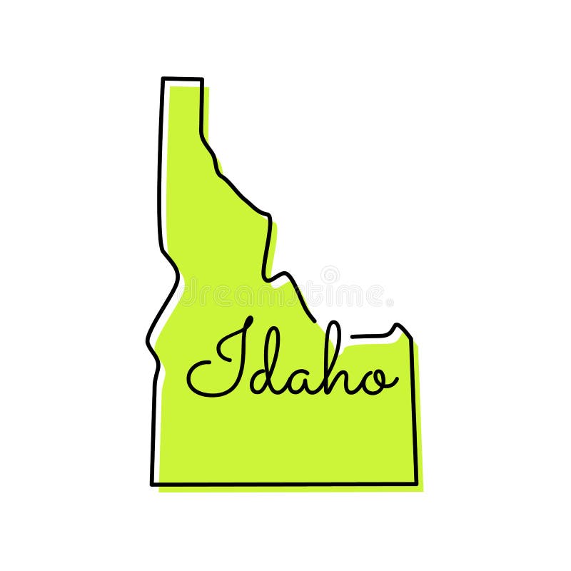Map of Idaho Vector Design Template. Stock Vector - Illustration of ...