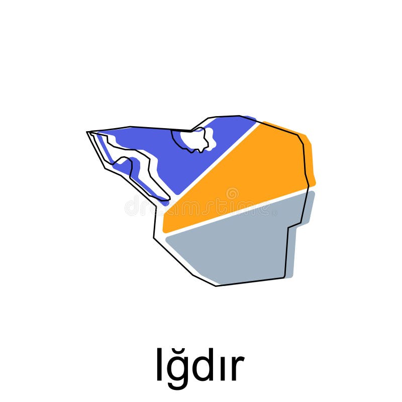 Map of Igdir Province of Turkey, Illustration Vector Design Template ...