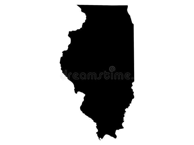 Map of Illinois State of USA. Vector Illustration Stock Vector ...
