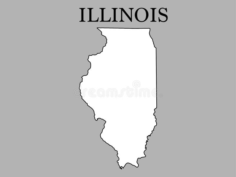 Map of Illinois State of USA. Vector Illustration Stock Vector ...