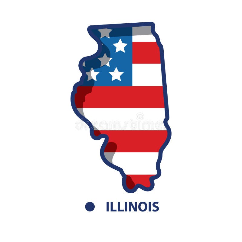 Map of Illinois. Vector Illustration Decorative Design Stock Vector ...