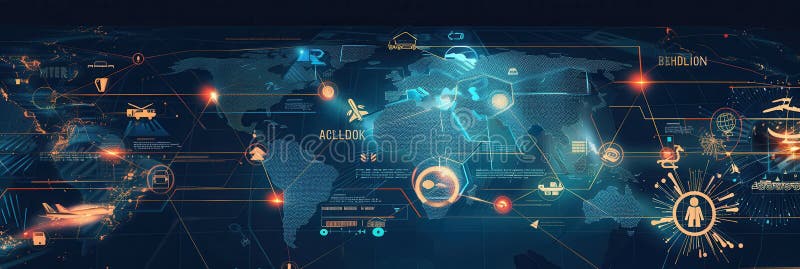 The Map Illustrates Global Transport Routes with Highlighted Paths and ...