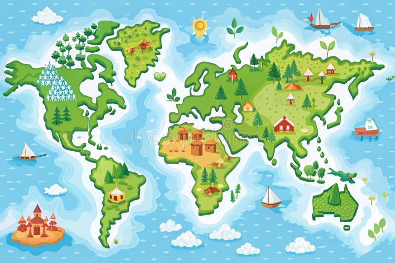 Map Illustration Background - Vintage and Modern Map Design Stock ...