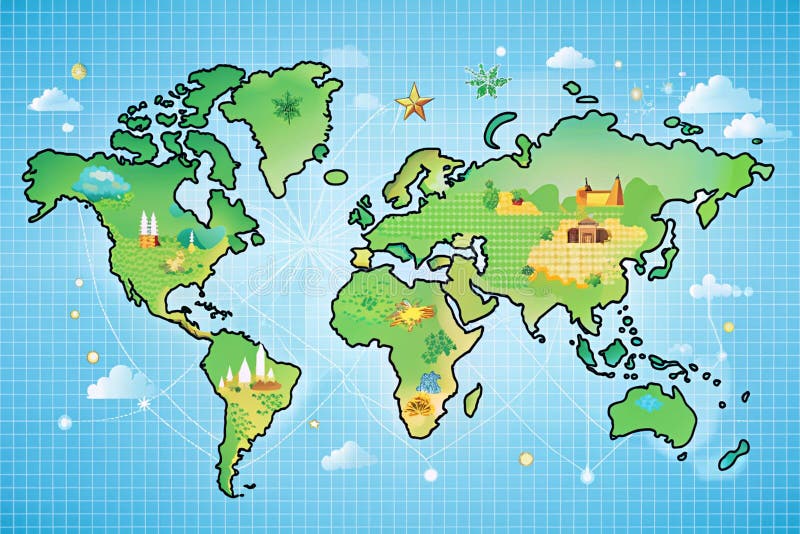 Map Illustration Background - Vintage and Modern Map Design Stock ...