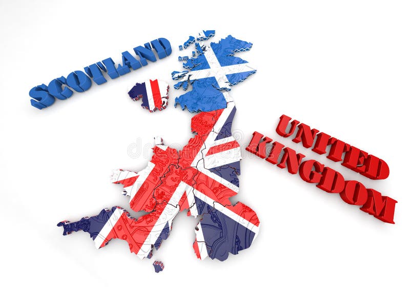 Map Illustration of Scotland and England Stock Illustration ...