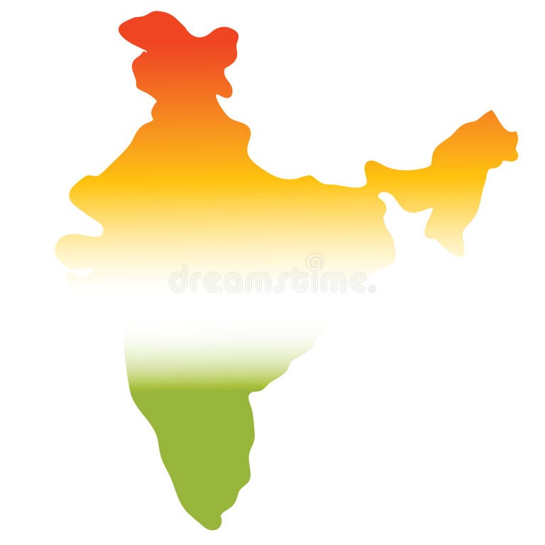 India Map Orange Green White Color Stock Illustrations – 146 India Map ...