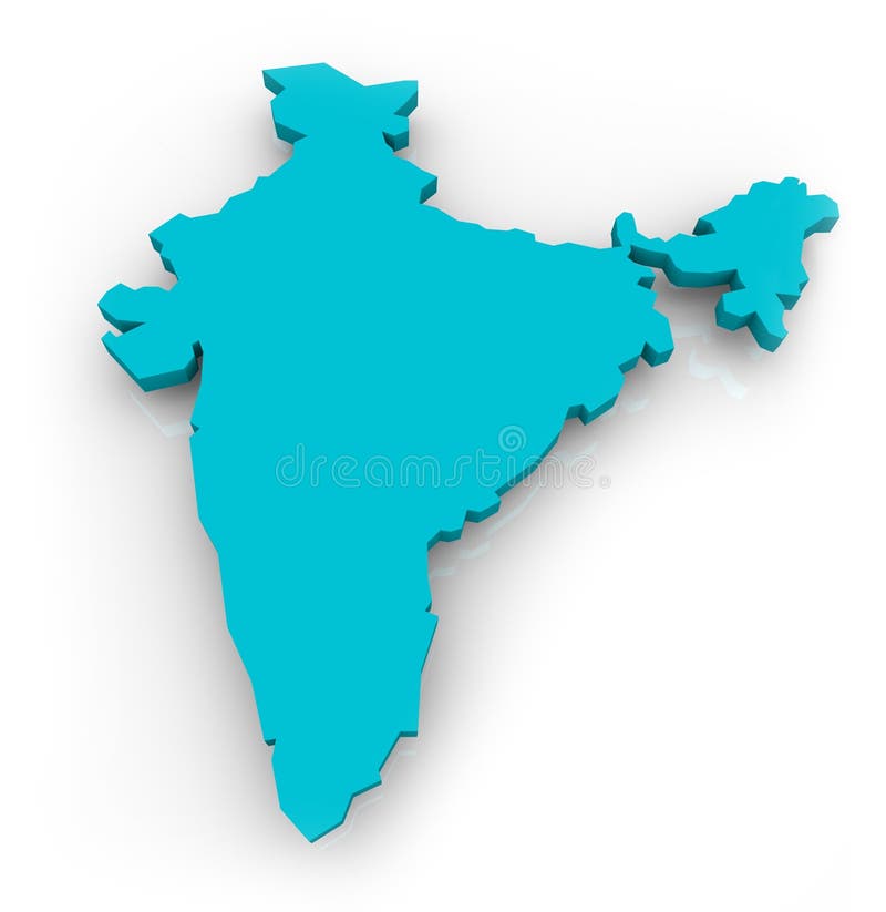 Map of India - Blue stock illustration. Illustration of islands - 8072224