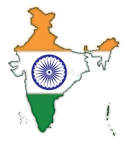 Map of India Flag Concept-1 Stock Illustration - Illustration of ...