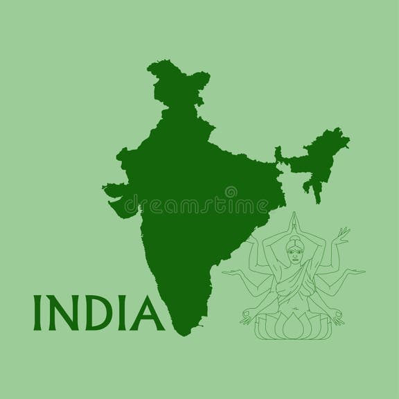 Map of India stock vector. Illustration of graphic, kali - 64837919