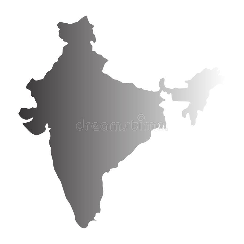 Map India. India Map. Map of India Vector Silhouette.India Vector Map ...
