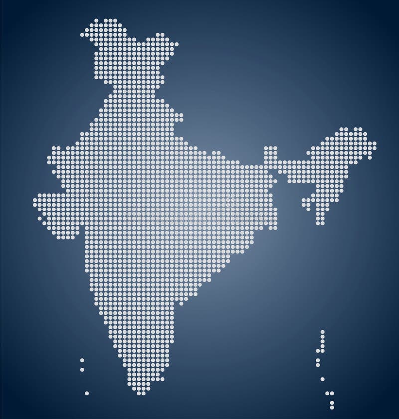 Pixel map of India stock vector. Illustration of indian - 115902537