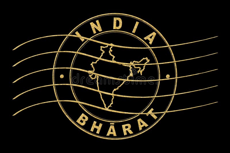Map of India, Postal Passport Stamp, Travel Stamp Stock Illustration ...