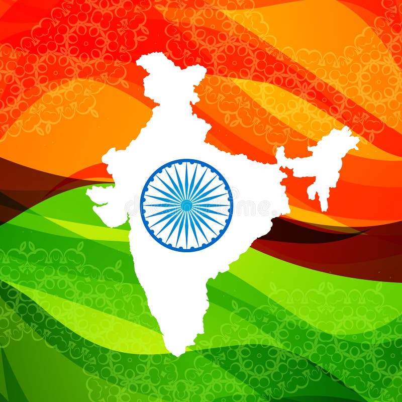 Map of India Poster Vector Design Stock Vector - Illustration of flag ...
