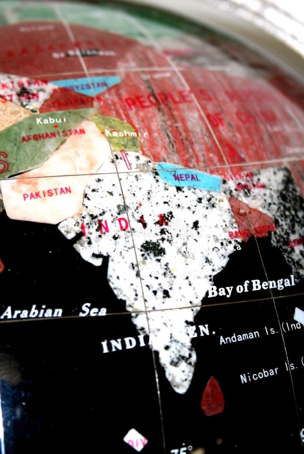 Map of Indian subcontinent stock image. Image of indian - 1052885