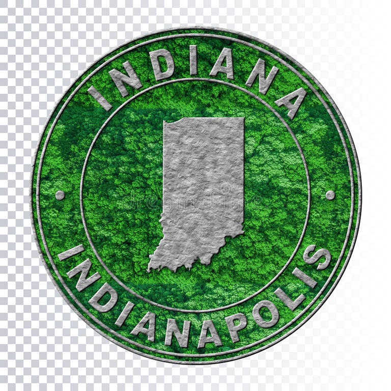 Map of Indiana, Environment Concept, Co2 Emission Concept Stock ...