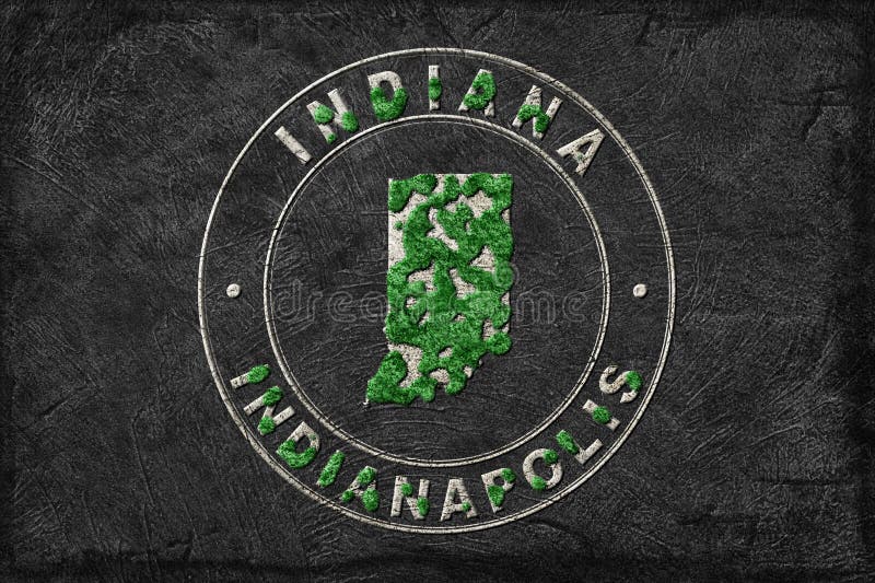 Map of Indiana Reforestation Green Agenda Stock Illustration ...