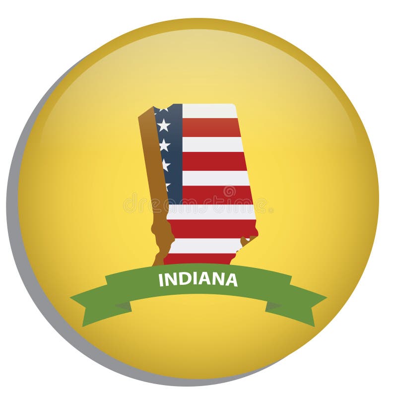 Map of Indiana State. Vector Illustration Decorative Design Stock ...