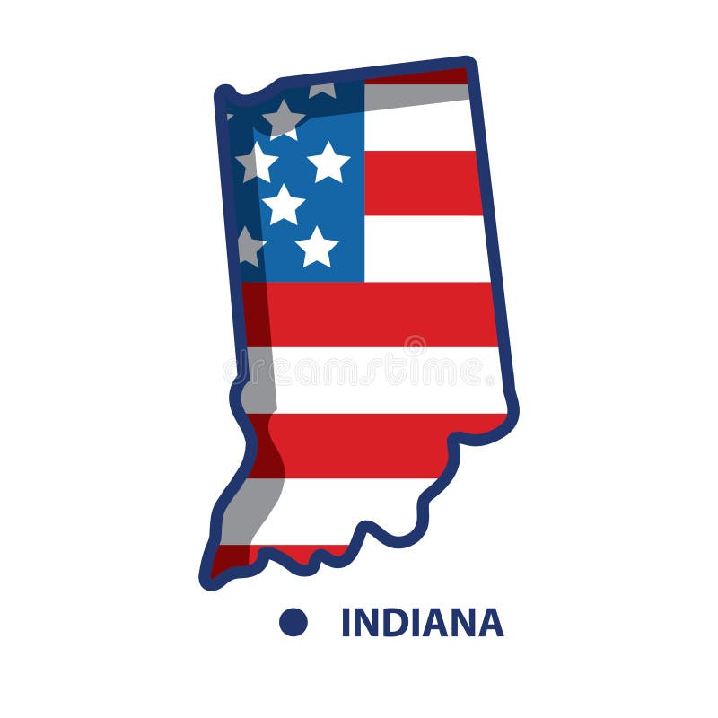 Map of Indiana. Vector Illustration Decorative Design Stock Vector ...