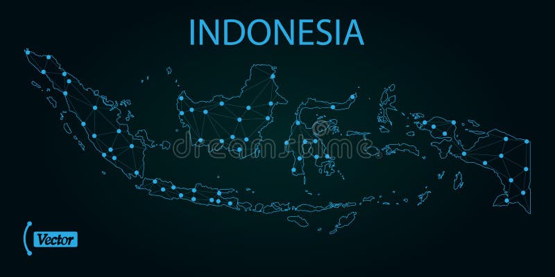 Map of Indonesia. Vector Illustration. World Map Stock Illustration ...