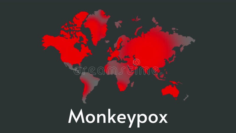 Map of Infections of Monkeypox. . Virus 2022. Epidemic 2022 Stock Video ...