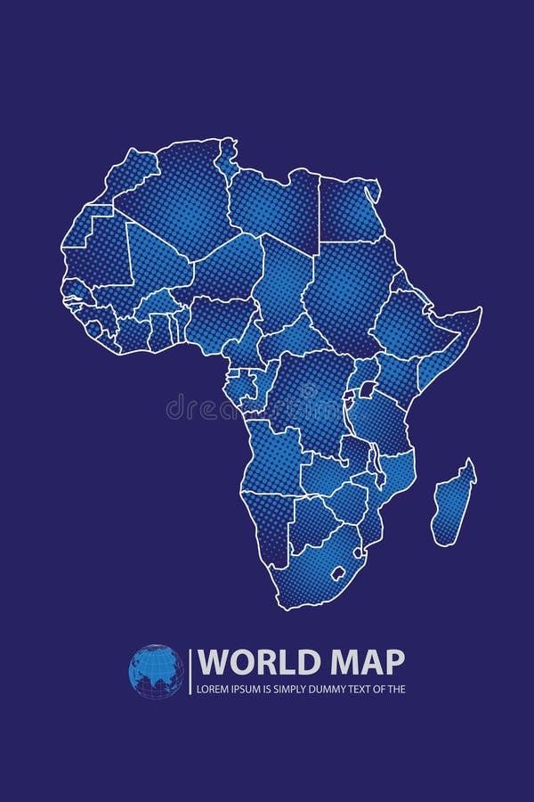 Africa Map Design Vector Illustration Stock Vector - Illustration of ...