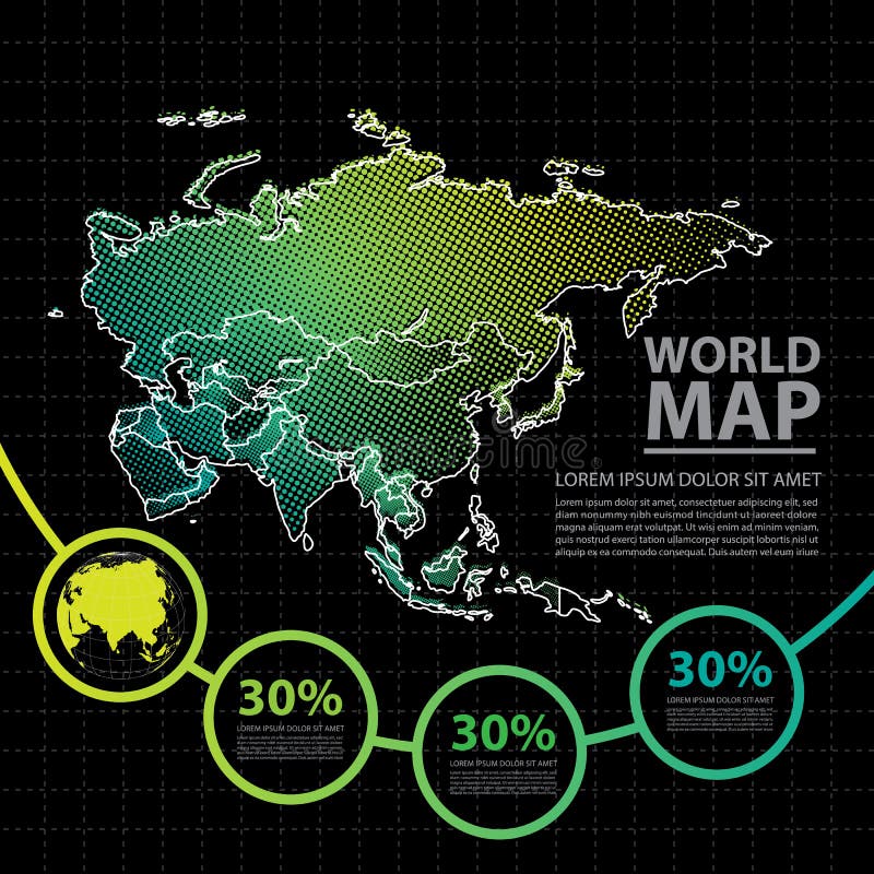 Asia Map Design Vector Illustration Stock Vector - Illustration of icon ...