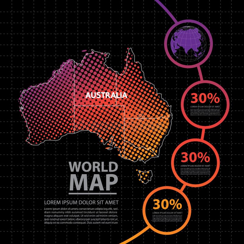 Australia Map Design Vector Illustration Stock Vector - Illustration of ...