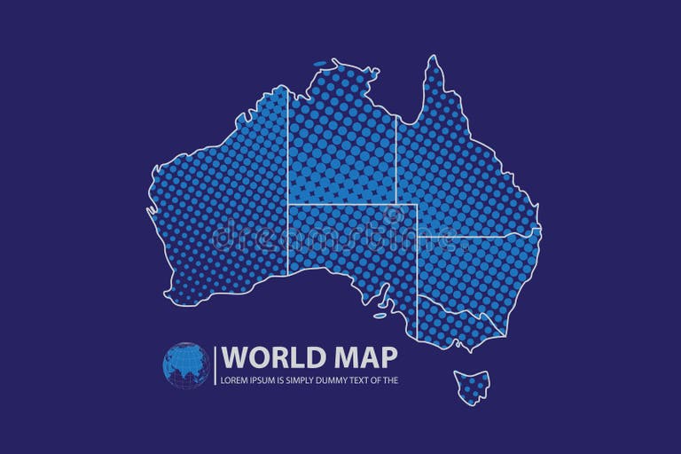 Australia Map Design Vector Illustration Stock Vector - Illustration of ...