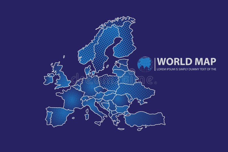 Europe Map Design Vector Illustration Stock Vector - Illustration of ...