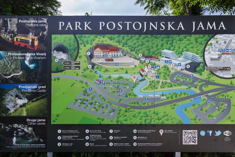Map and Information Board of Postojna Cave Editorial Photo - Image of ...
