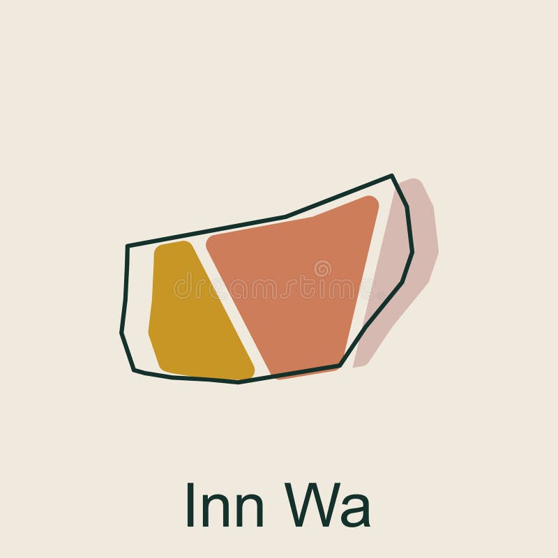 Map of Inn Wa Vector Map Illustration Design Template Stock Vector ...