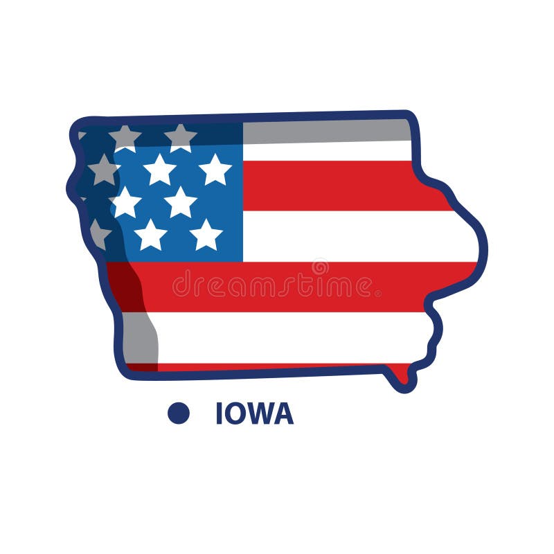 Map of Iowa. Vector Illustration Decorative Design Stock Vector ...
