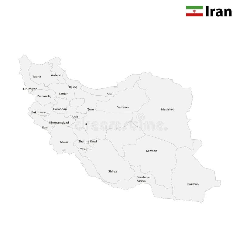 Map of Iran with Flag. 3d Map of Iran Stock Illustration - Illustration ...