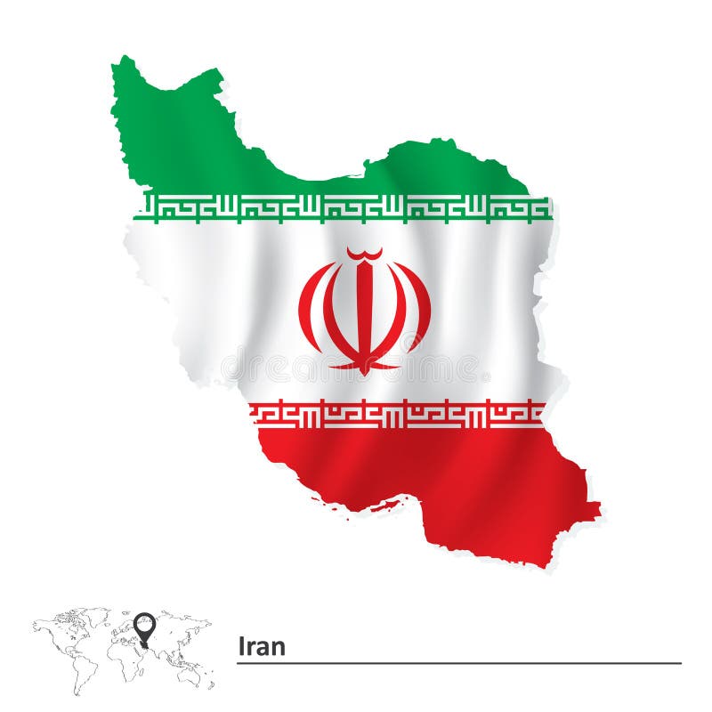 Flag Outline Map Iran Stock Illustrations – 344 Flag Outline Map Iran ...