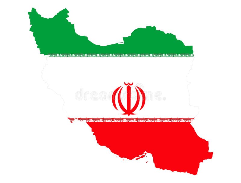 Map of Iran and Iranian Flag Stock Vector - Illustration of realm, asia ...
