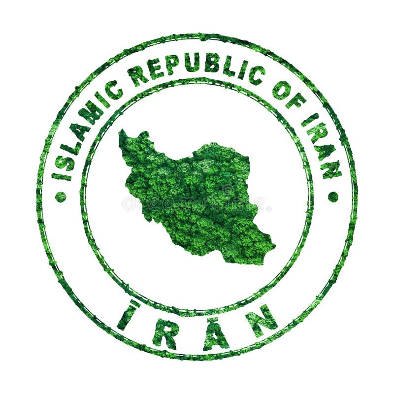 Map of Iran, Postal Stamp, Sustainable Development, CO2 Emission ...