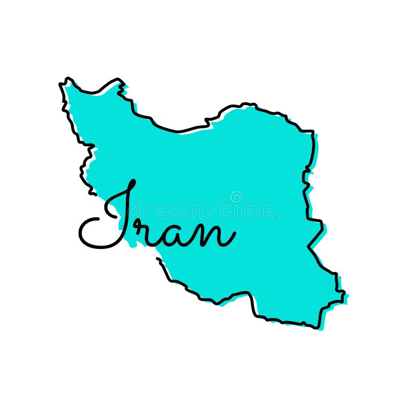 Outline Map of Iran Vector Design Template. Editable Stroke Stock ...