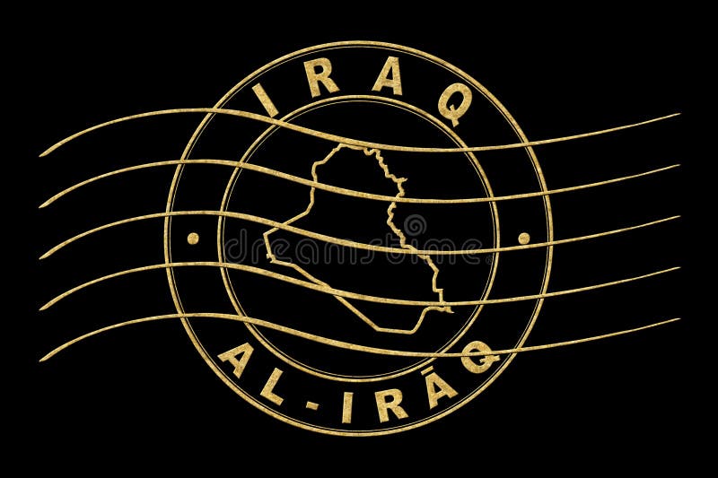 Map of Iraq, Postal Passport Stamp, Travel Stamp Stock Illustration ...