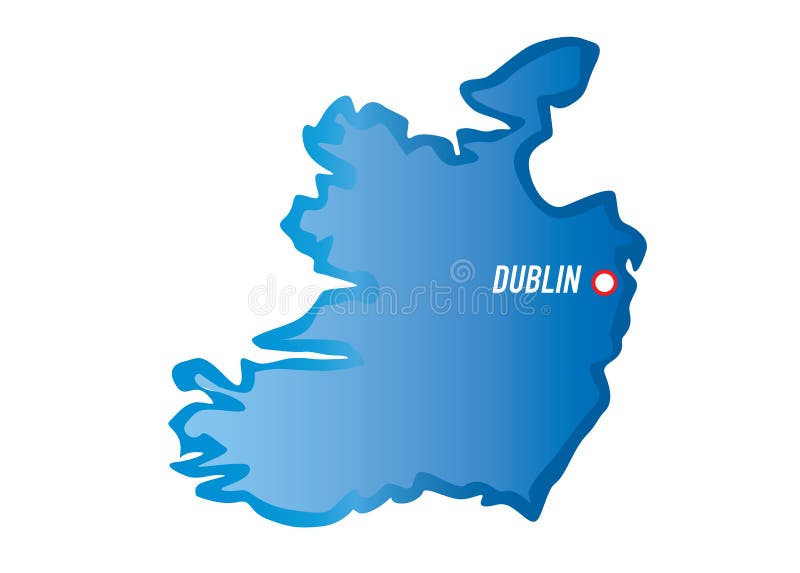 Map of Ireland and Dublin. Outline EPS Stock Illustration ...
