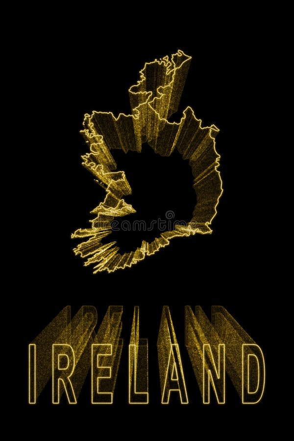 Gold Ireland Map Stock Illustrations – 277 Gold Ireland Map Stock ...