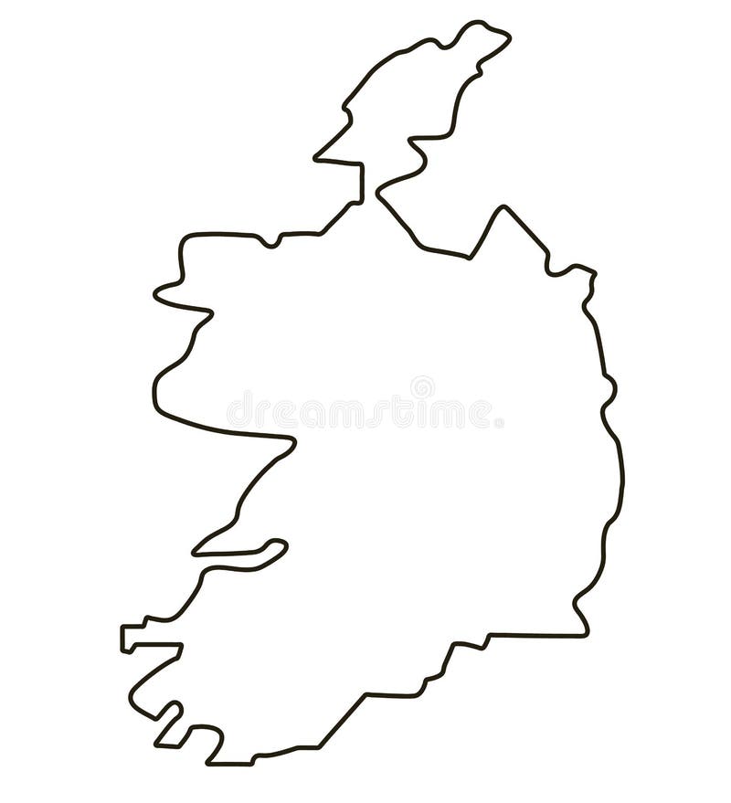 Map of Ireland. Outline Map Vector Illustration Stock Vector ...