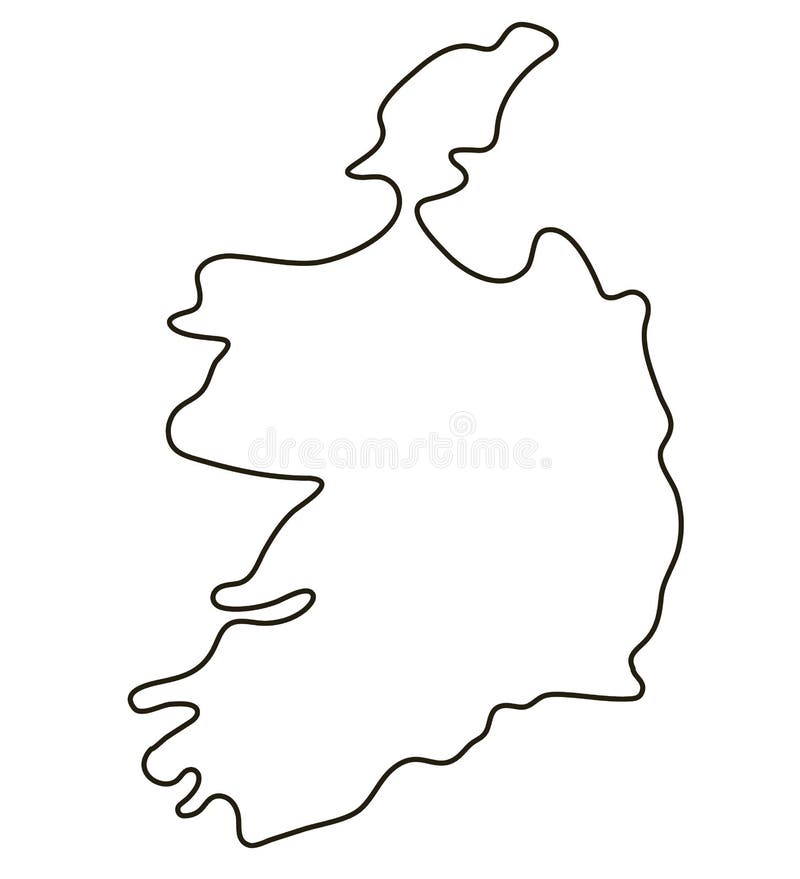 Map of Ireland. Simple Outline Map Vector Illustration Stock Vector ...