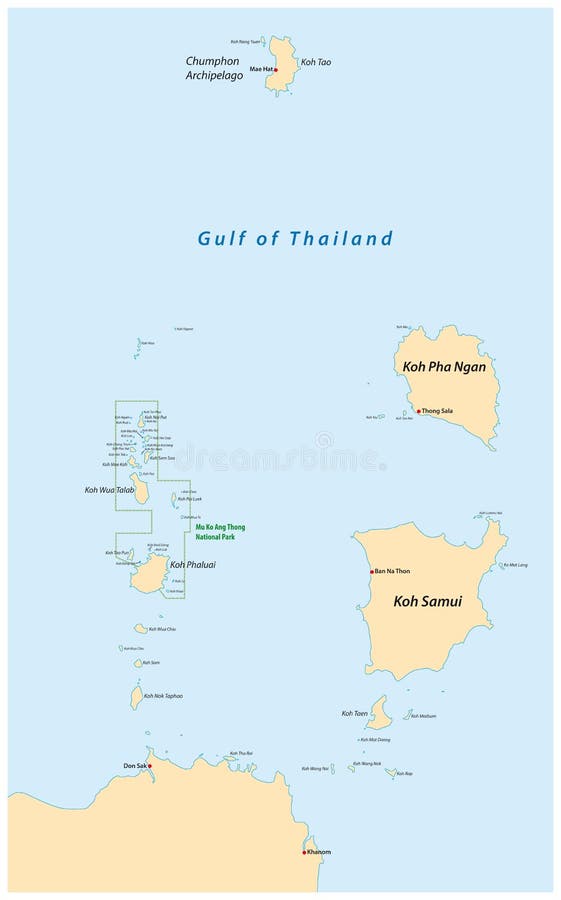 Map of Ko Samui. stock vector. Illustration of mesh - 225157800
