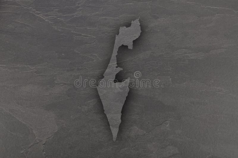 Map of Israel on Dark Slate Stock Illustration - Illustration of state ...
